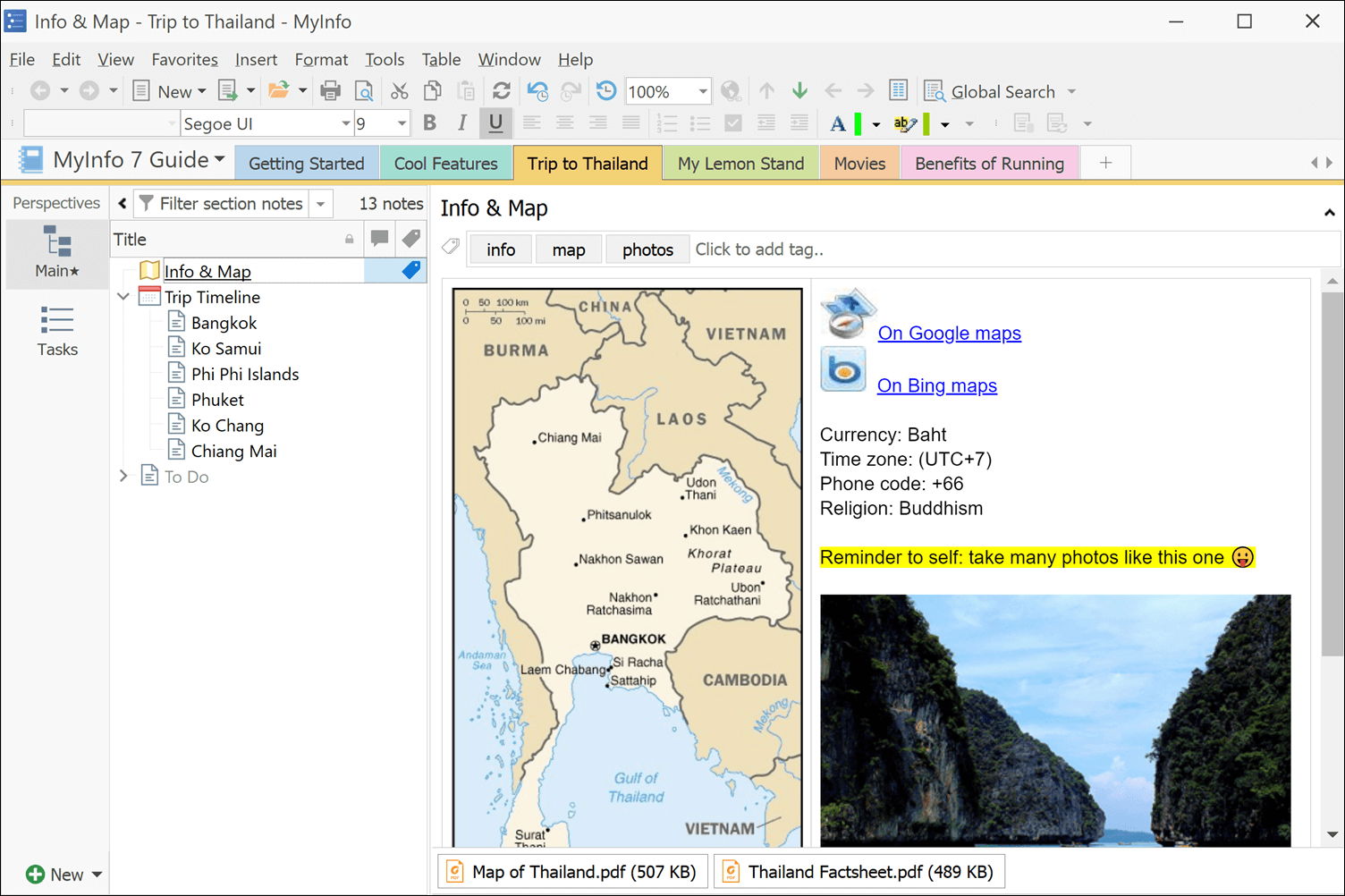 Personal Knowledge Base for Windows